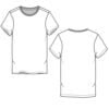 basic crew neck t-shirt template flat sketches design vector - Srissdesign